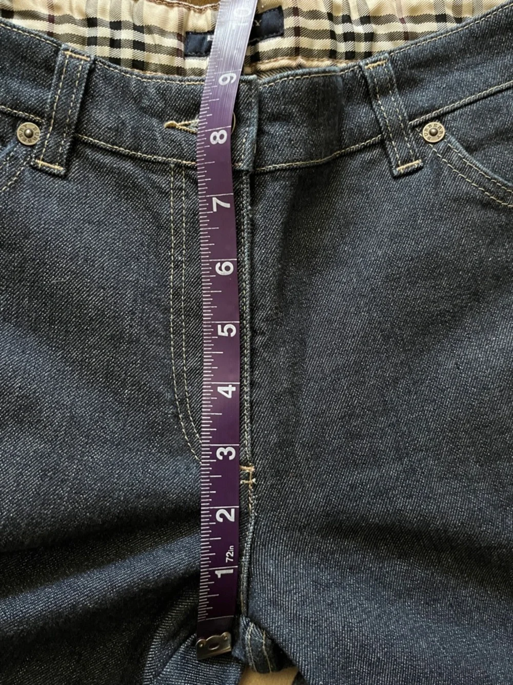 Burberry | Jeans | Burberry Dark Blue Wash Straight Leg Jeans Womens ...